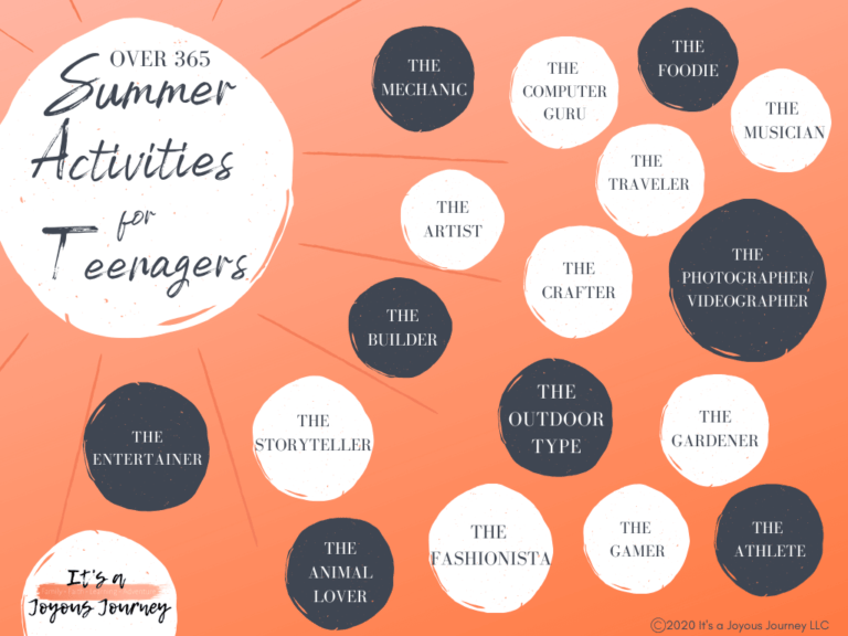 Summer Activities for Teenagers Series | It's A Joyous Journey