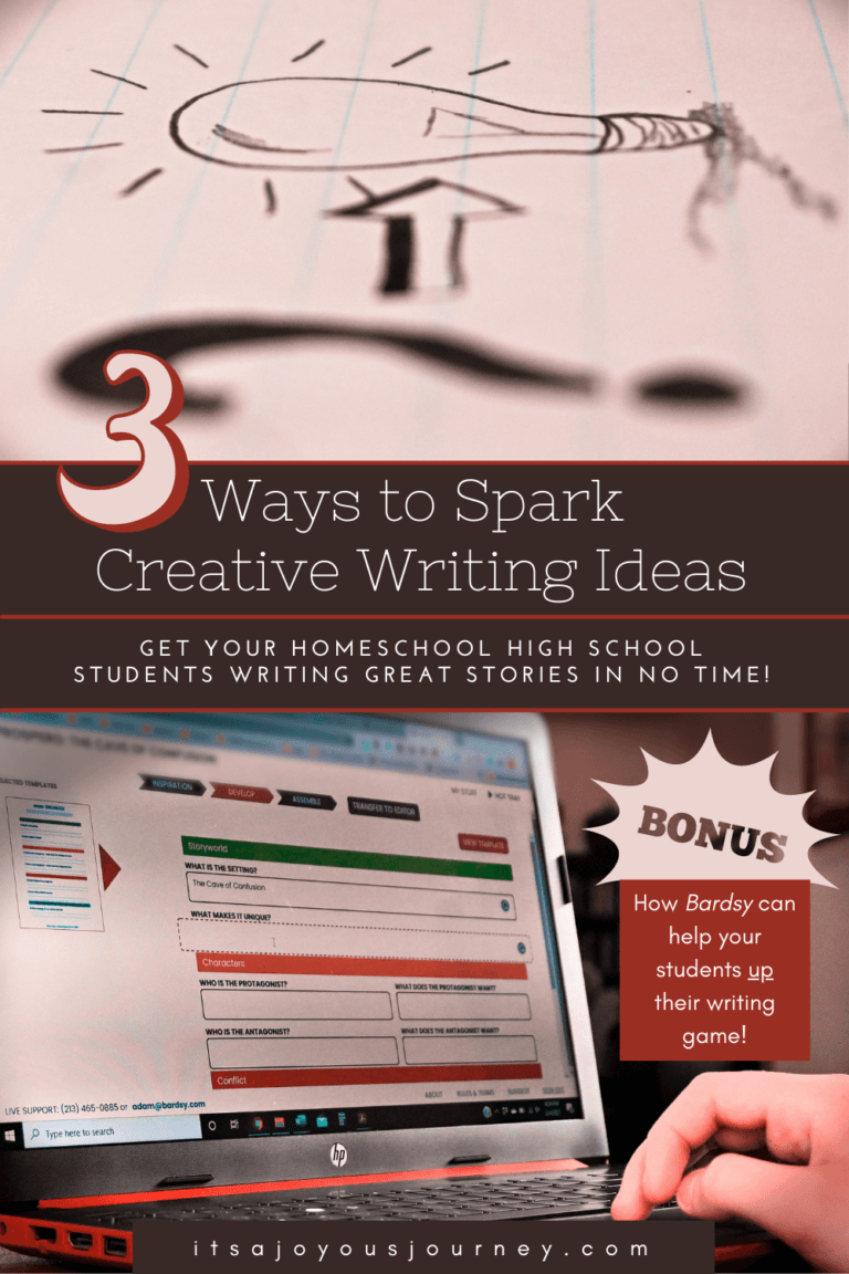 3 Ways to Spark Creative Writing Ideas for Homeschool High School ...